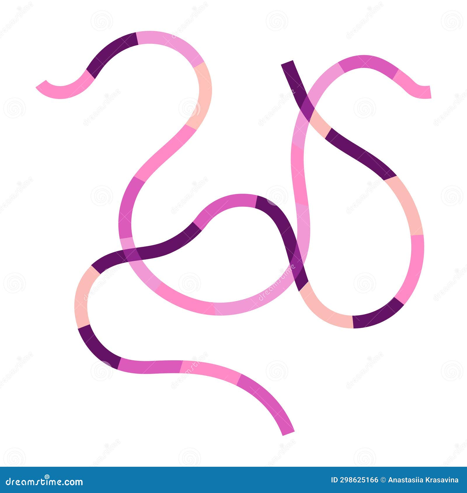 Naive Squiggle Pattern with Bright Pink and Purple Wavy Lines on a ...