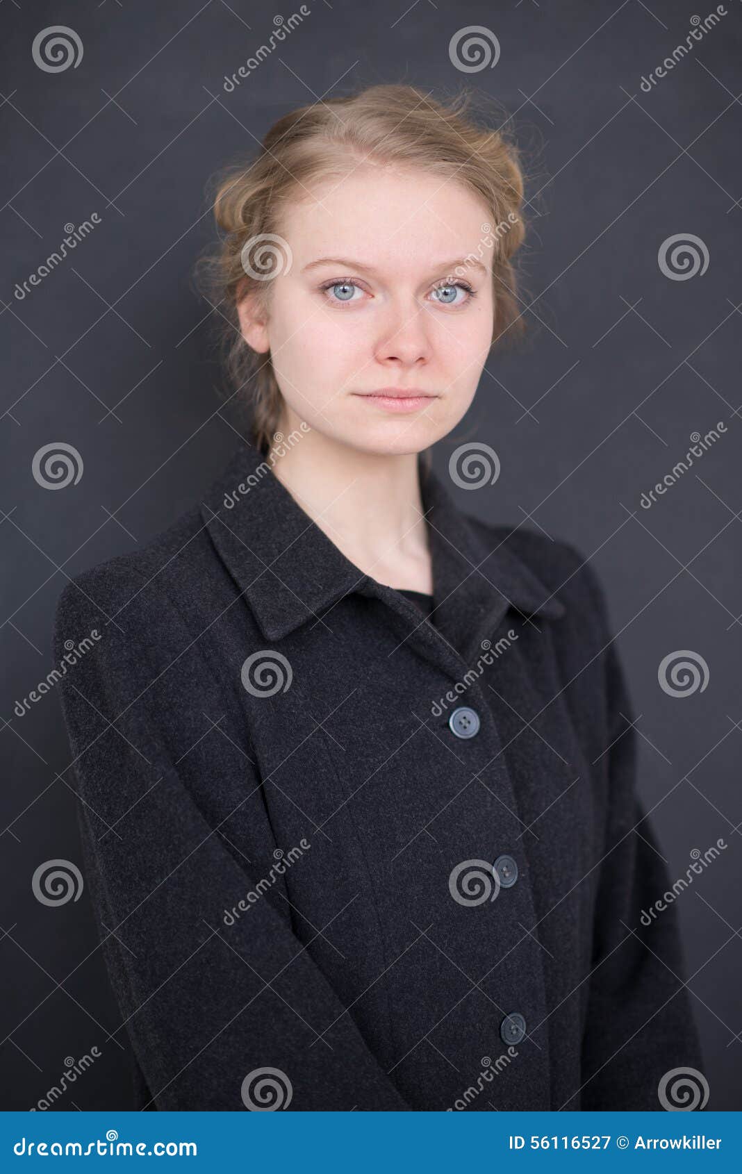 Naive woman stock image. Image of brunet, adult, caucasian - 56116527