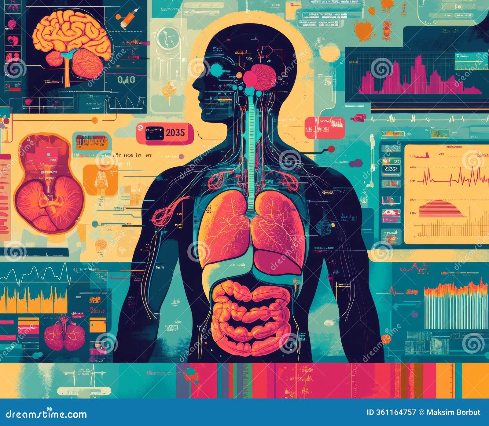 Naizo029human Body and Info Graphics, Abstract Interface, Modern ...