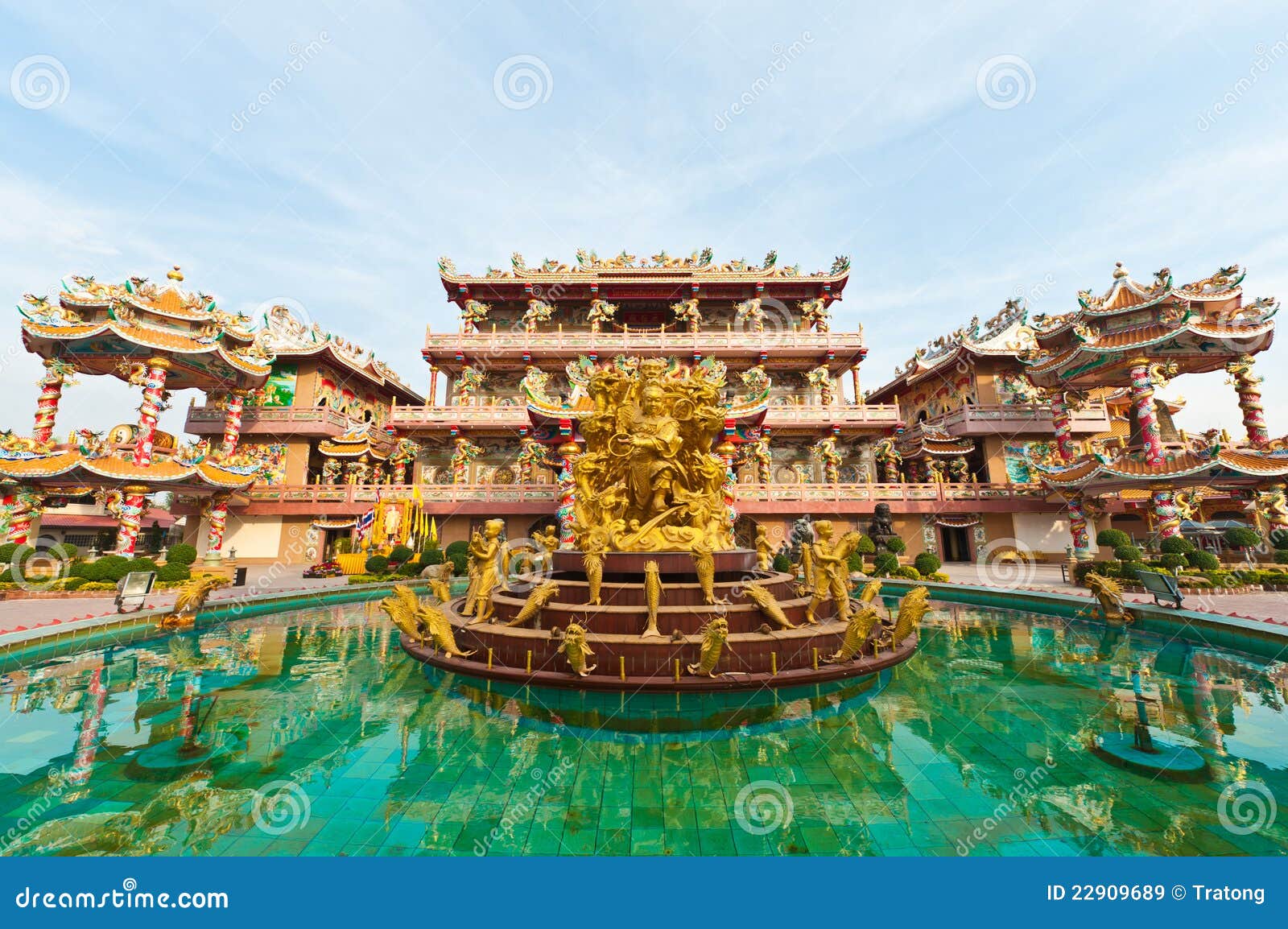 Naja Statue of Chinese Shrine Stock Image - Image of traditional ...