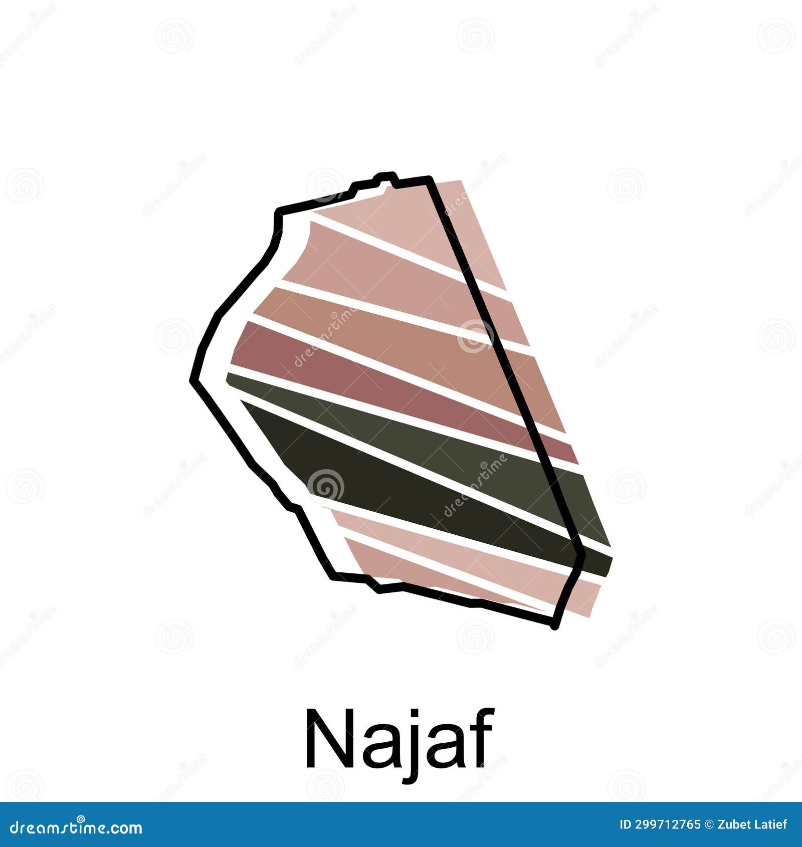 Najaf Map Is Highlighted On The Iraq Map With Detailed State And Region ...