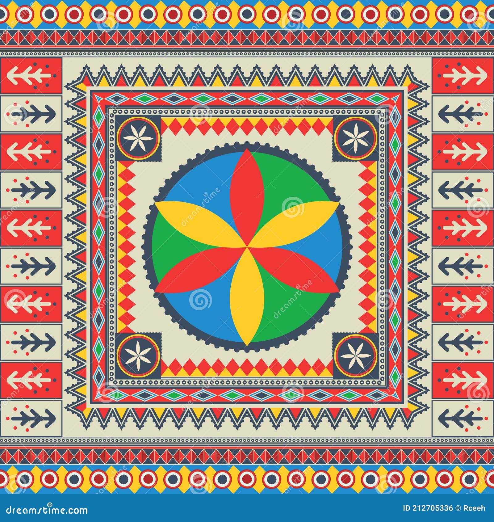 Najdi style pattern 4 stock vector. Illustration of middle - 212705336