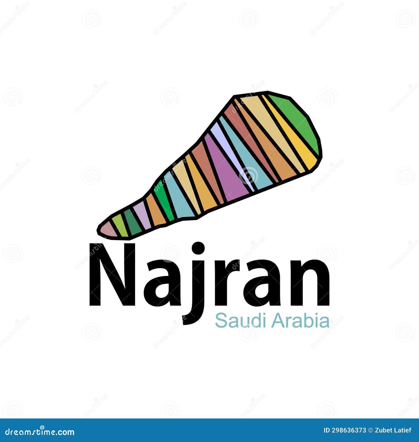 Najran Map. Najran Map of Saudi Arabia Colorful, Najran Map Highlighted ...
