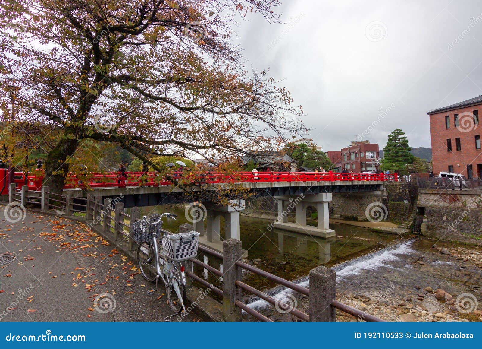 Nakabashi Bridge in Takayama Japan Stock Image - Image of architecture ...