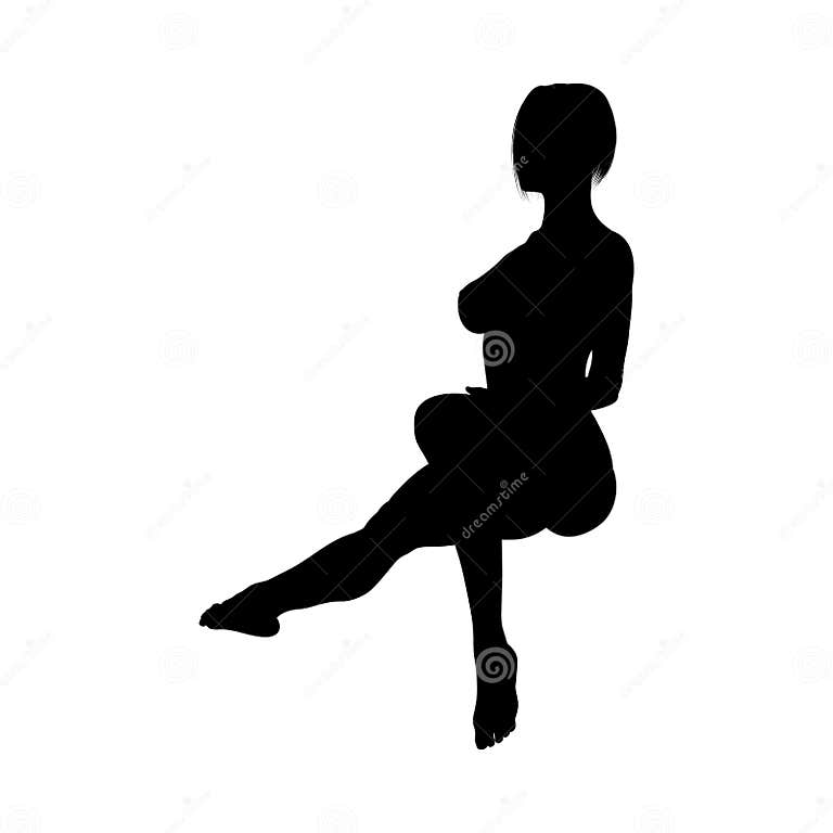 Naked Girls Silhouette Stock Vector Illustration Of Female 155909428