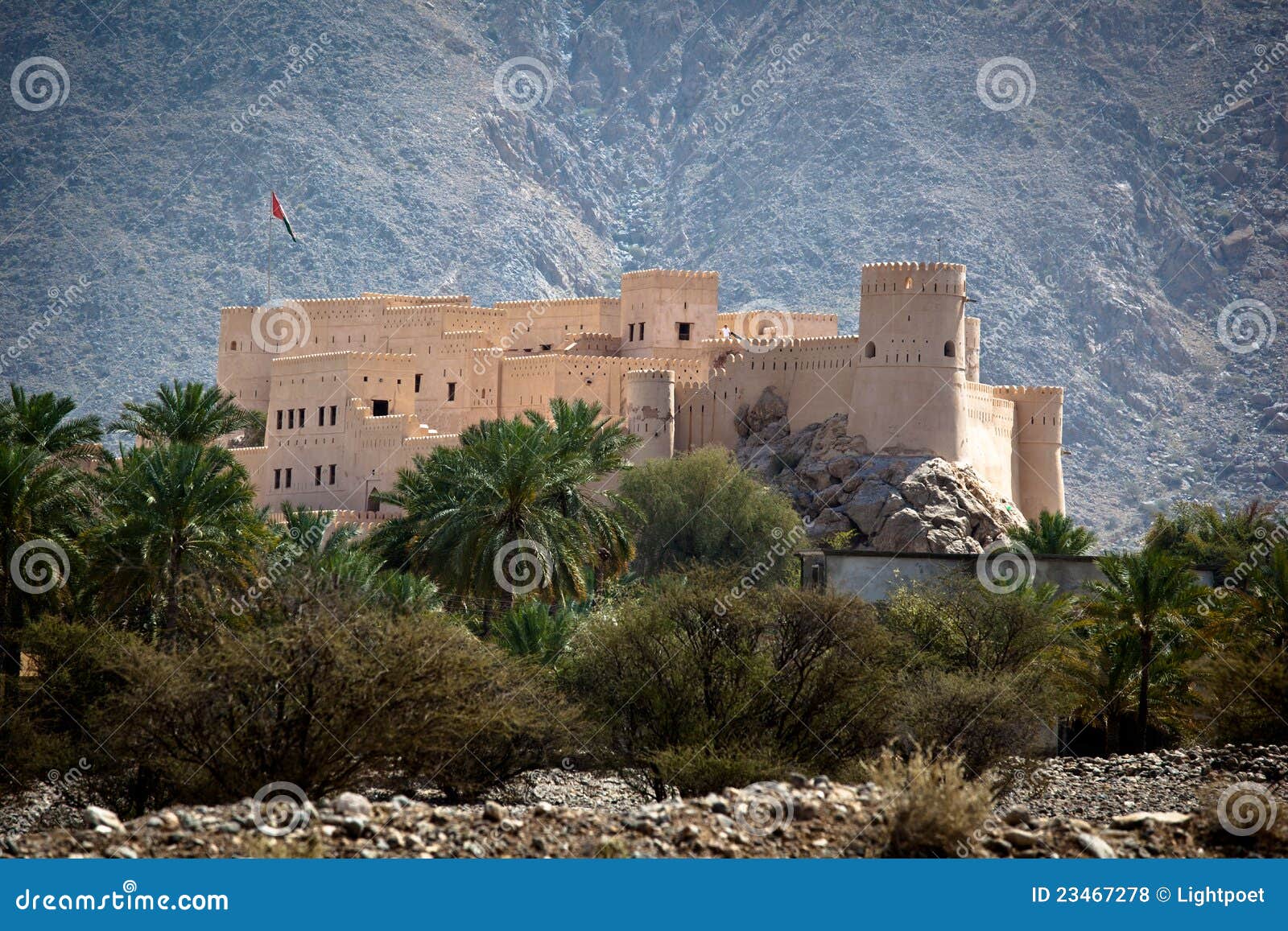 The Nakhl Fort in Al Batinah Stock Photo - Image of arid, landscape ...