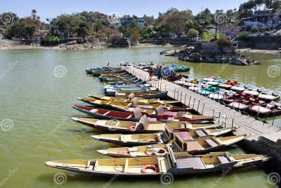 Nakki Lake stock photo. Image of asian, boats, asia, hill - 13477212