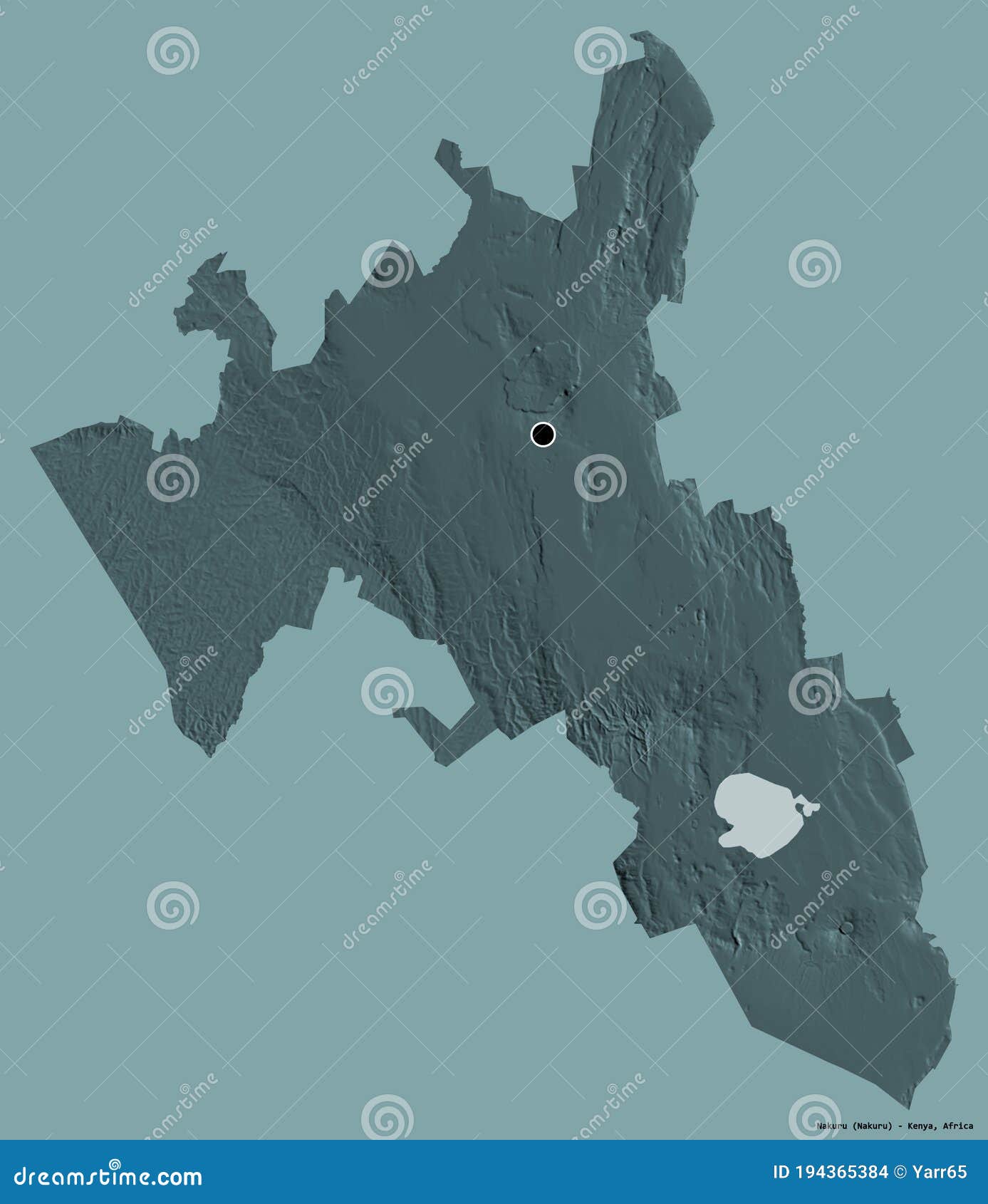 Nakuru, County of Kenya, on Solid. Administrative Stock Illustration ...