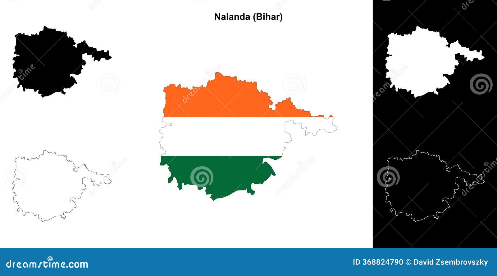 Nalanda District Bihar State, Patna Division, Republic Of India Map ...