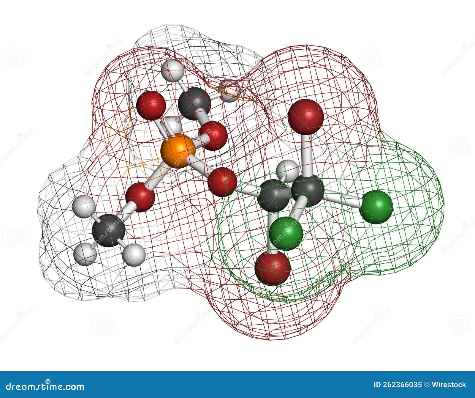 Naled Insecticide Molecule (organophosphate Class). 3D Rendering Stock ...