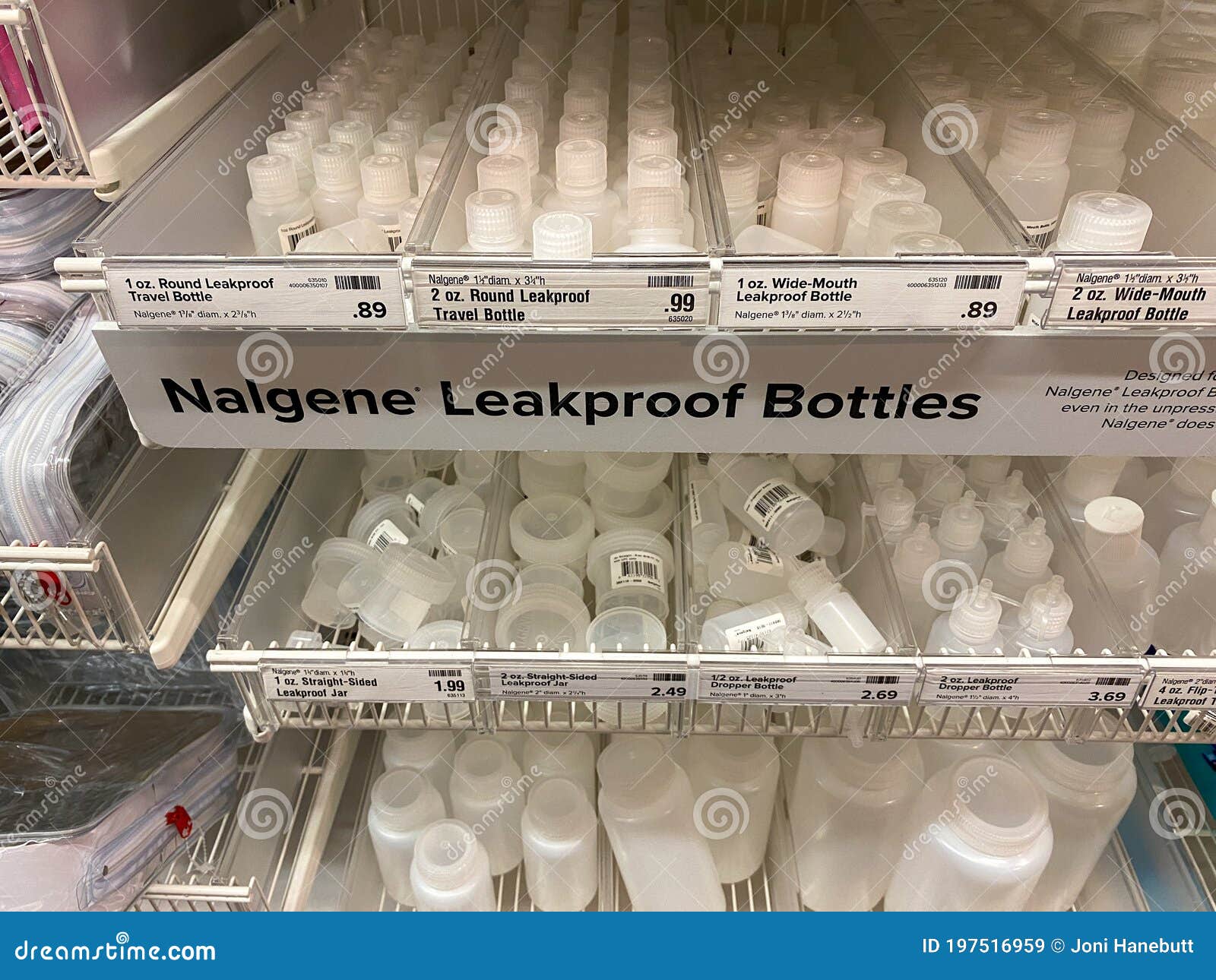 The Nalgene Bottle Display at the Container Store Retail Organizing ...