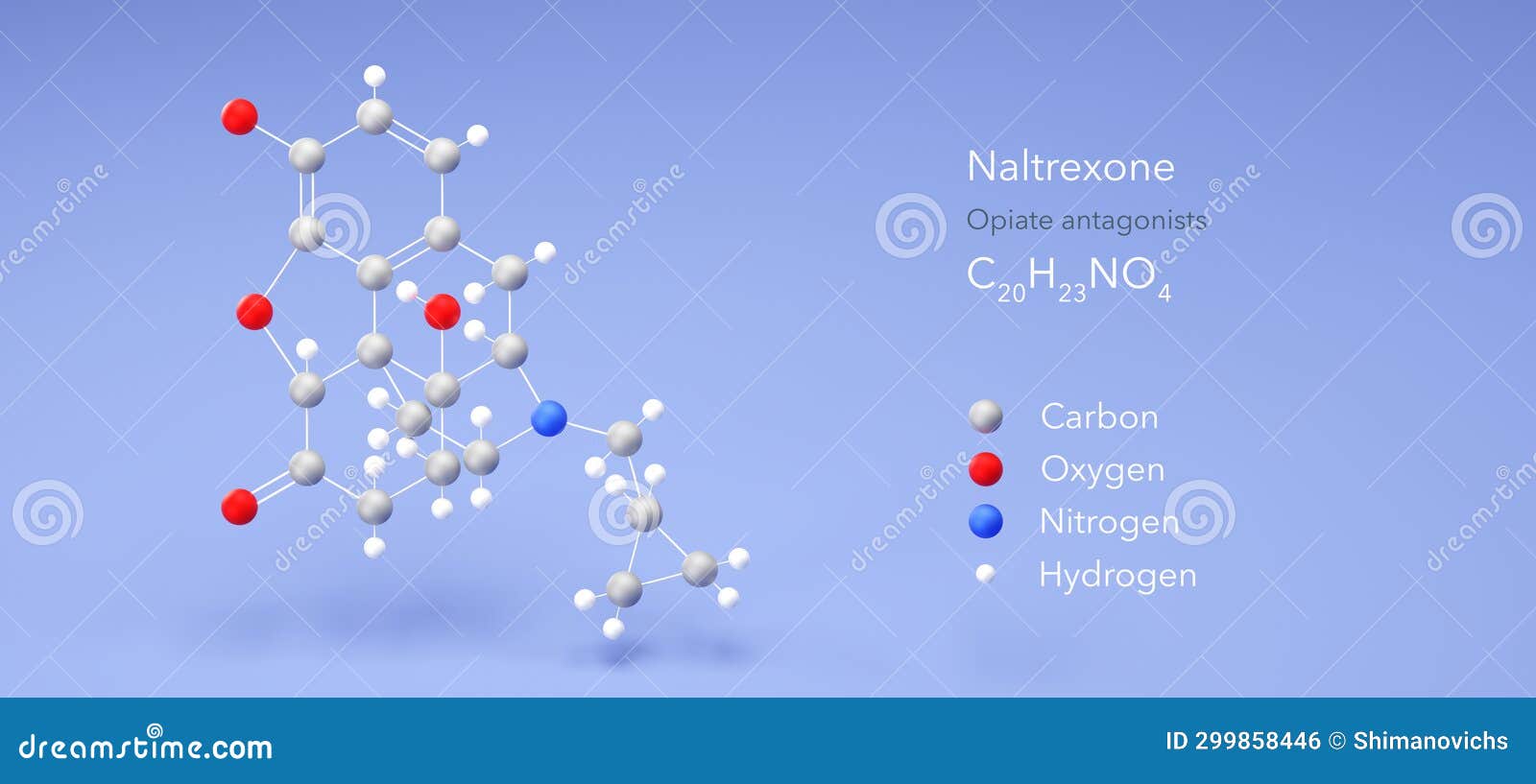 Naltrexone Molecule, Molecular Structures, Opiate Antagonists, 3d Model ...