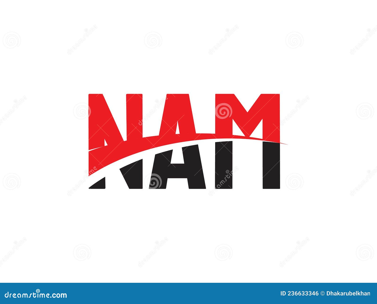 NAM Letter Initial Logo Design Vector Illustration Stock Vector ...