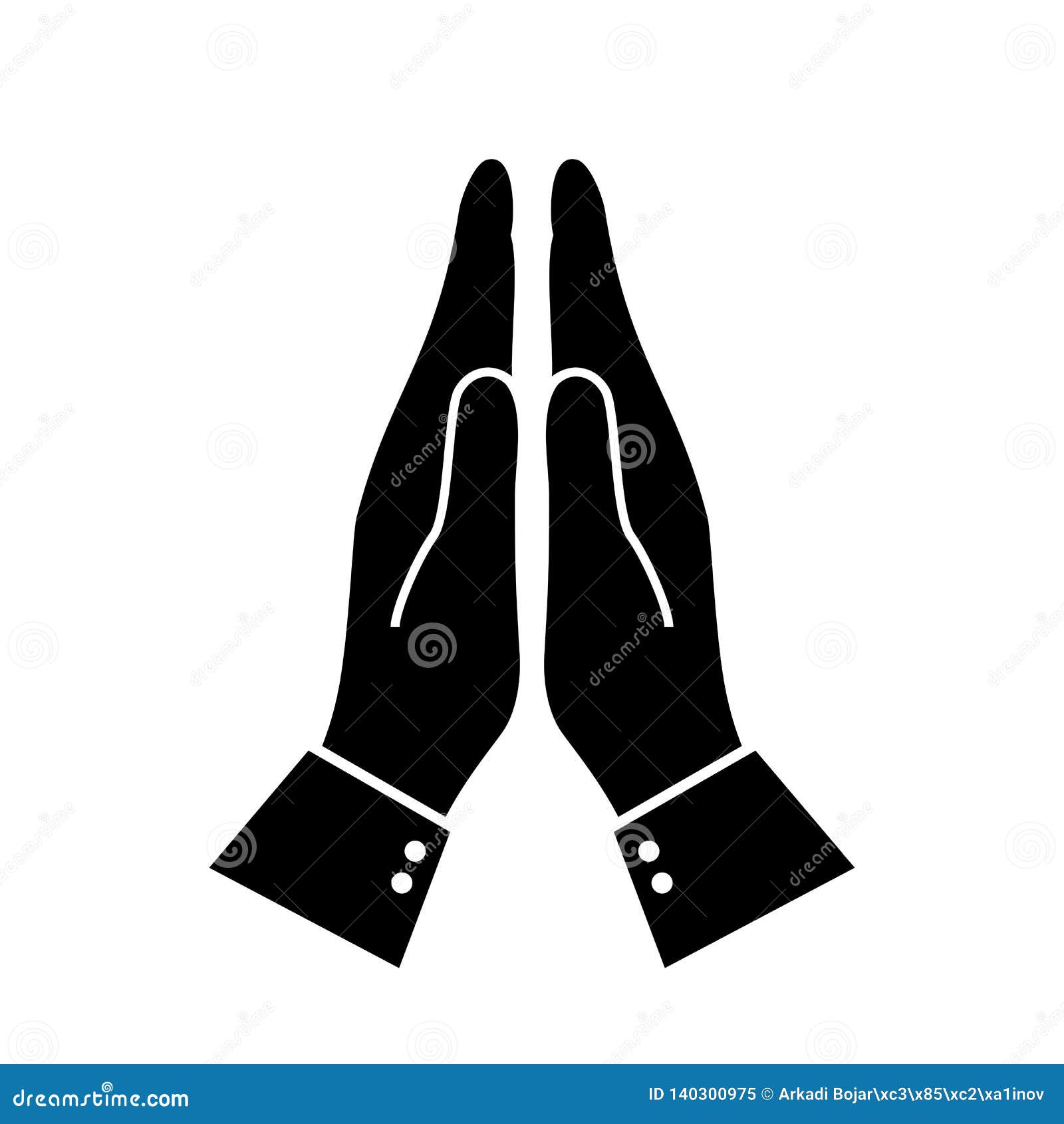 Namaskar namaste icon stock vector. Illustration of communication ...