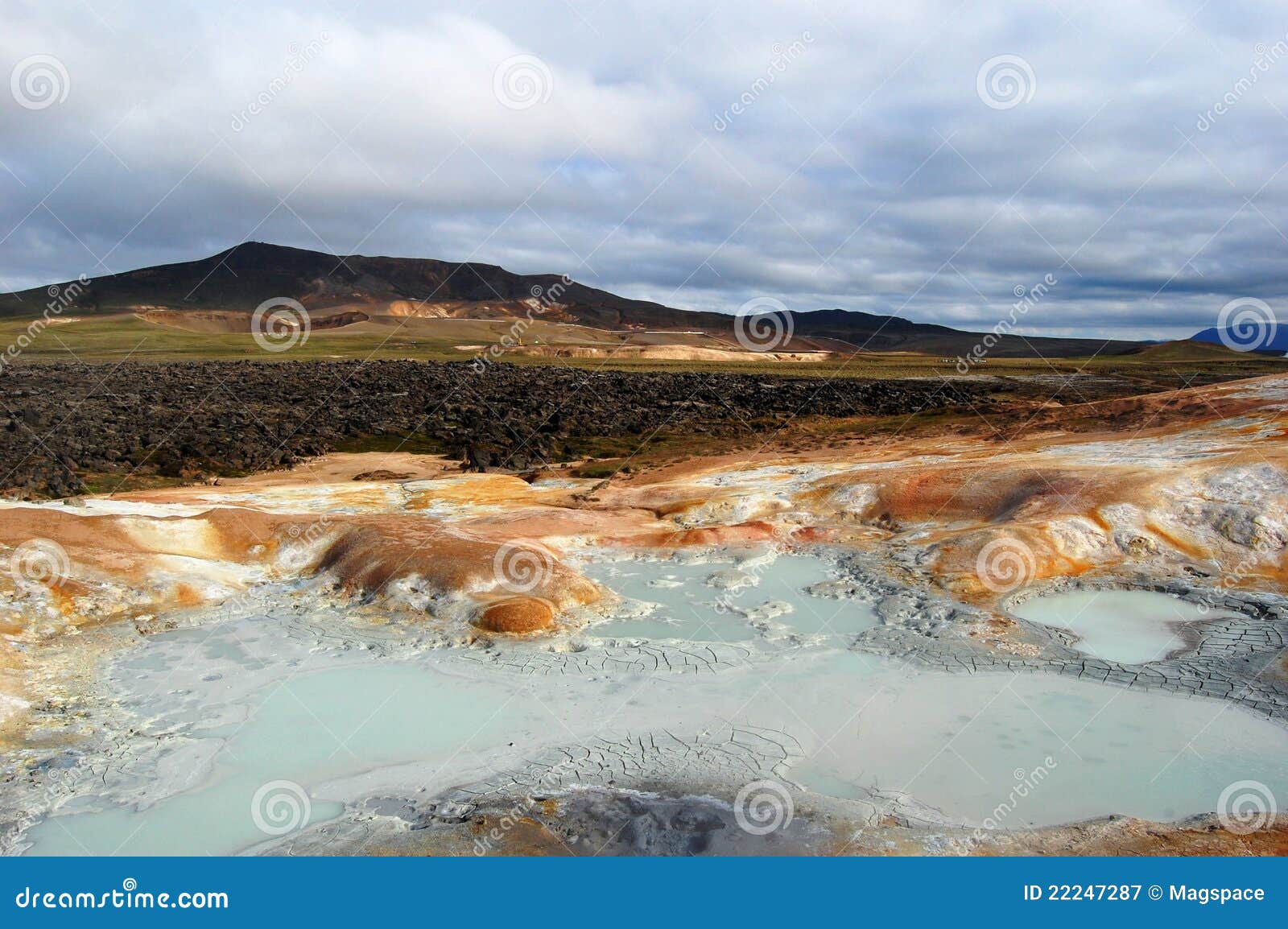Namaskard in Iceland, High Temperature Area Stock Image - Image of ...