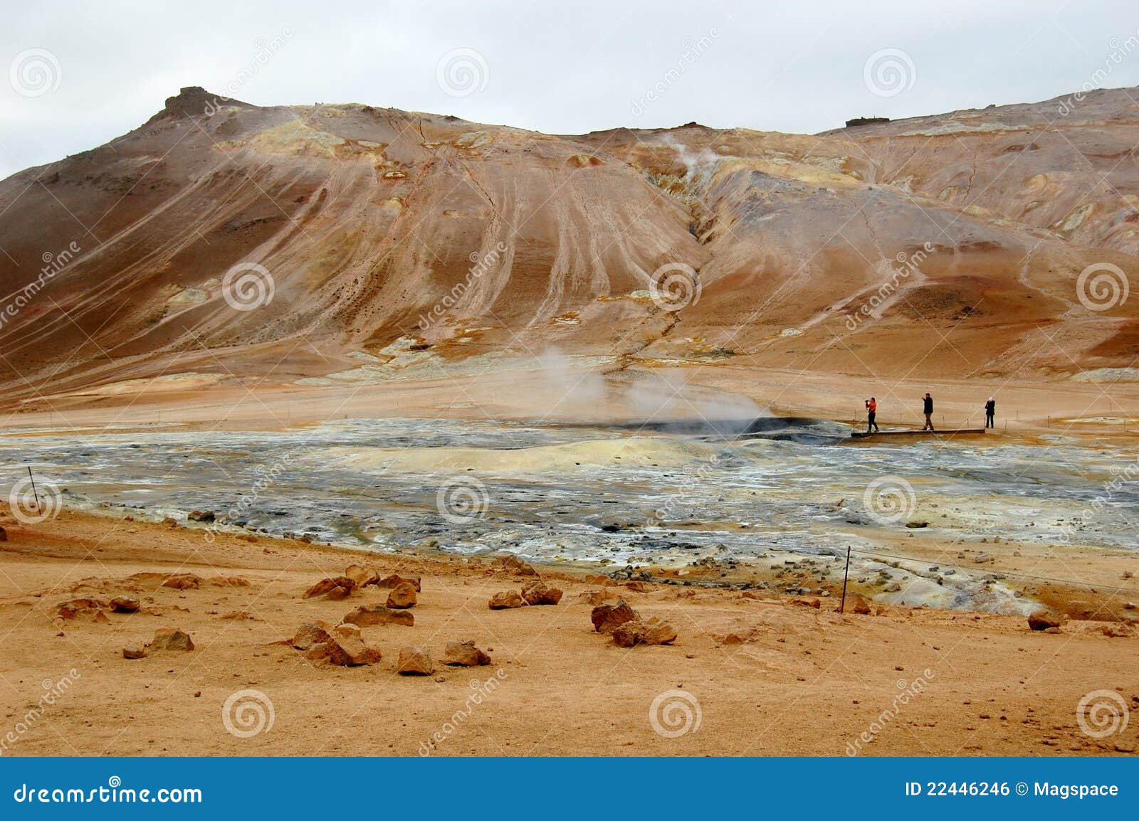 Namaskard in Iceland, High Temperature Area Stock Photo - Image of ...