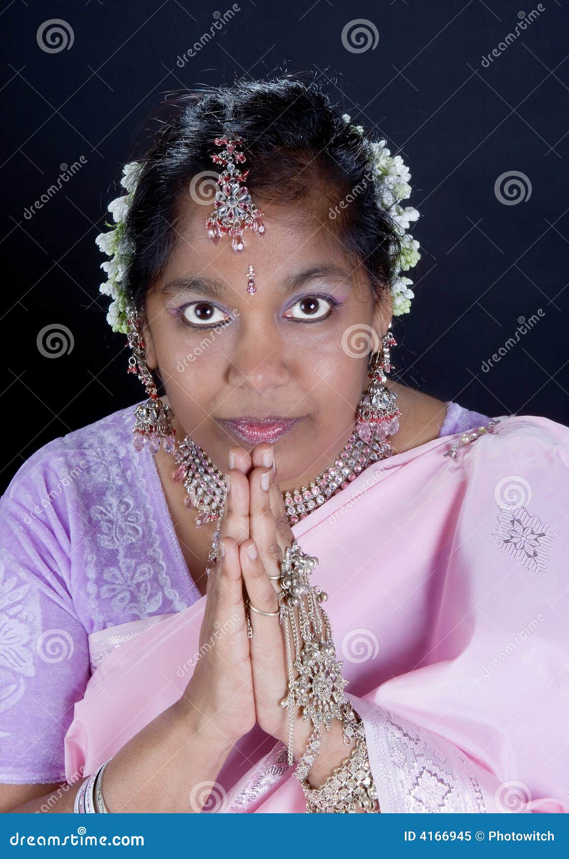 Namaste stock image. Image of elegant, jewels, headdress - 4166945