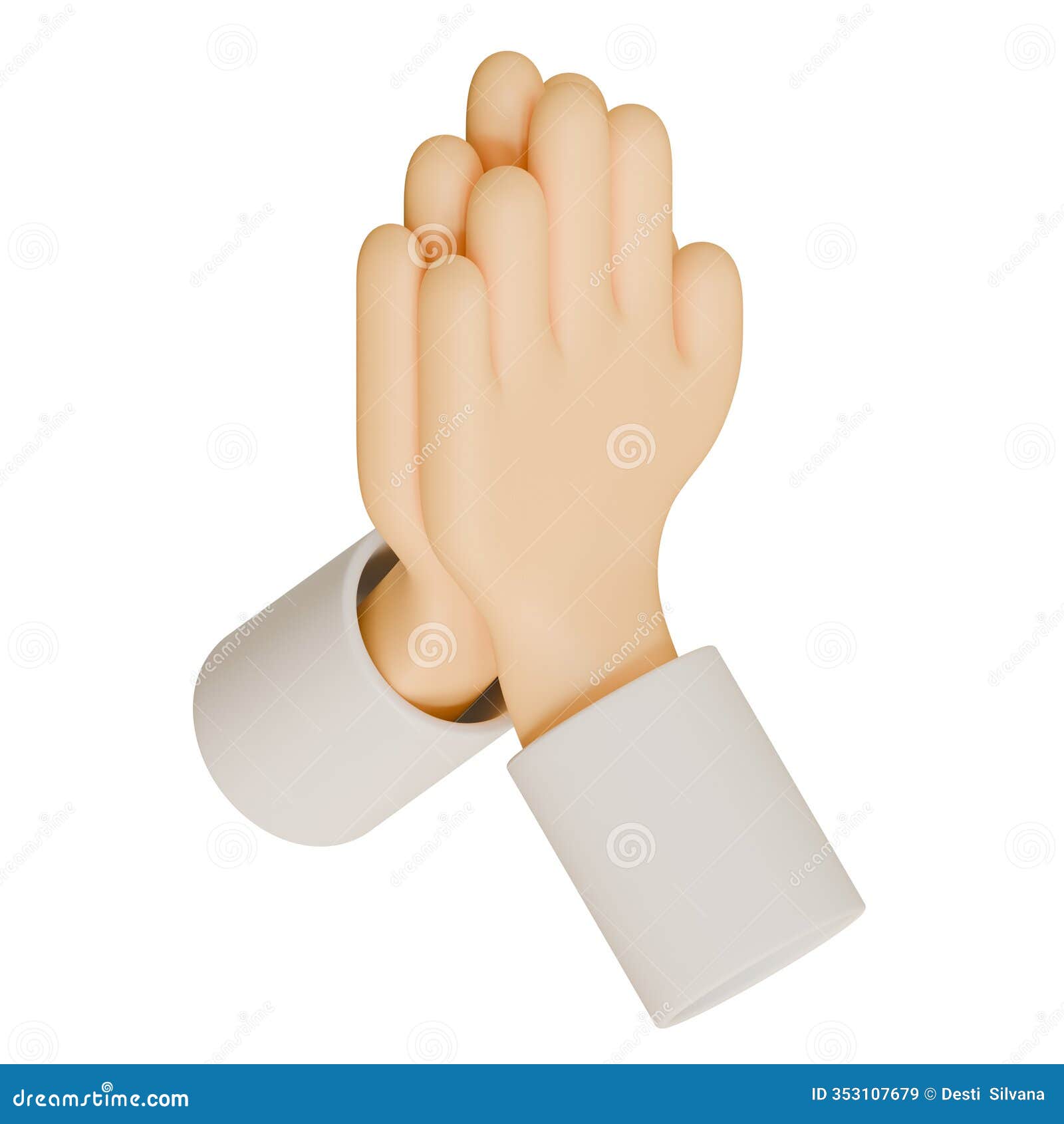 Namaste Hand Gesture On Rainbow Background. Anjali Mudra Vector ...