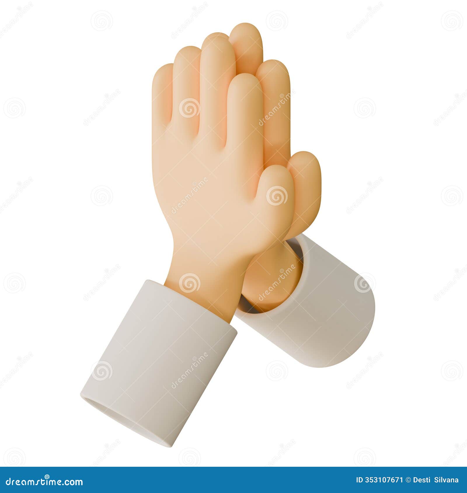 Namaste Hand Gesture On Rainbow Background. Anjali Mudra Vector ...