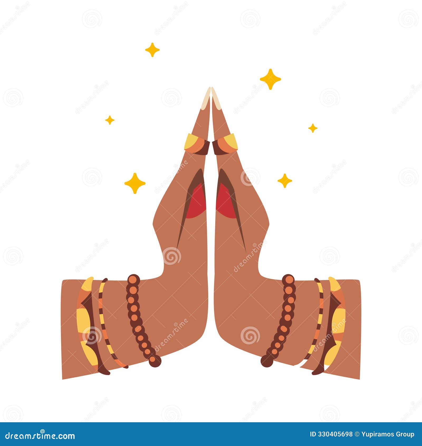 Namaste hands gesture stock illustration. Illustration of traditional ...