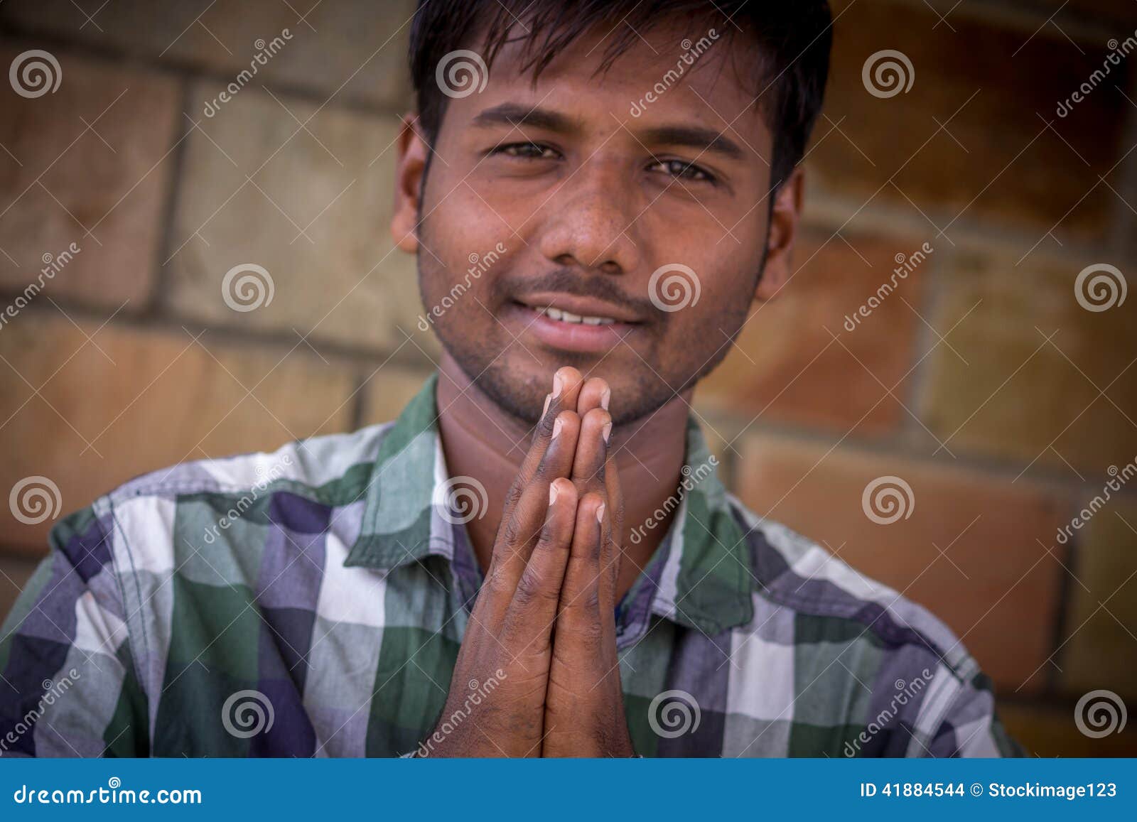 Namaste stock photo. Image of cheerful, young, plase - 41884544