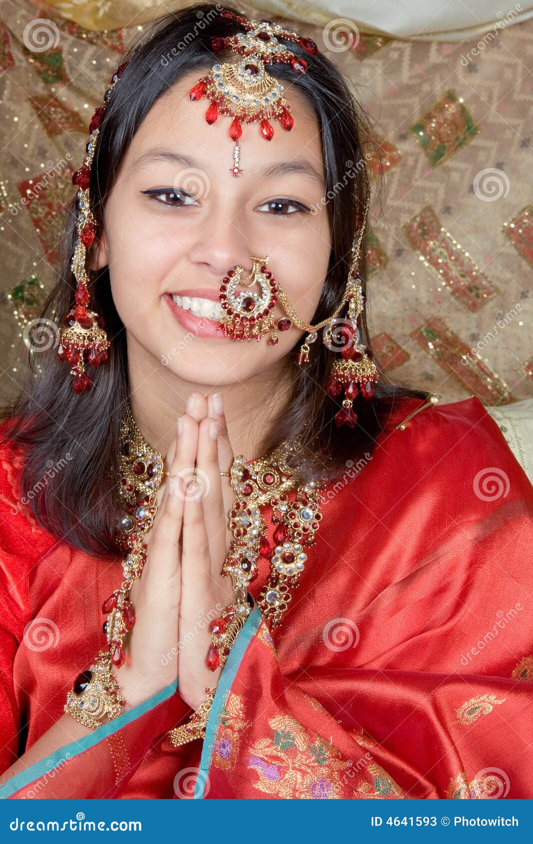 Namaste with a smile stock image. Image of dancer, belly - 4641593