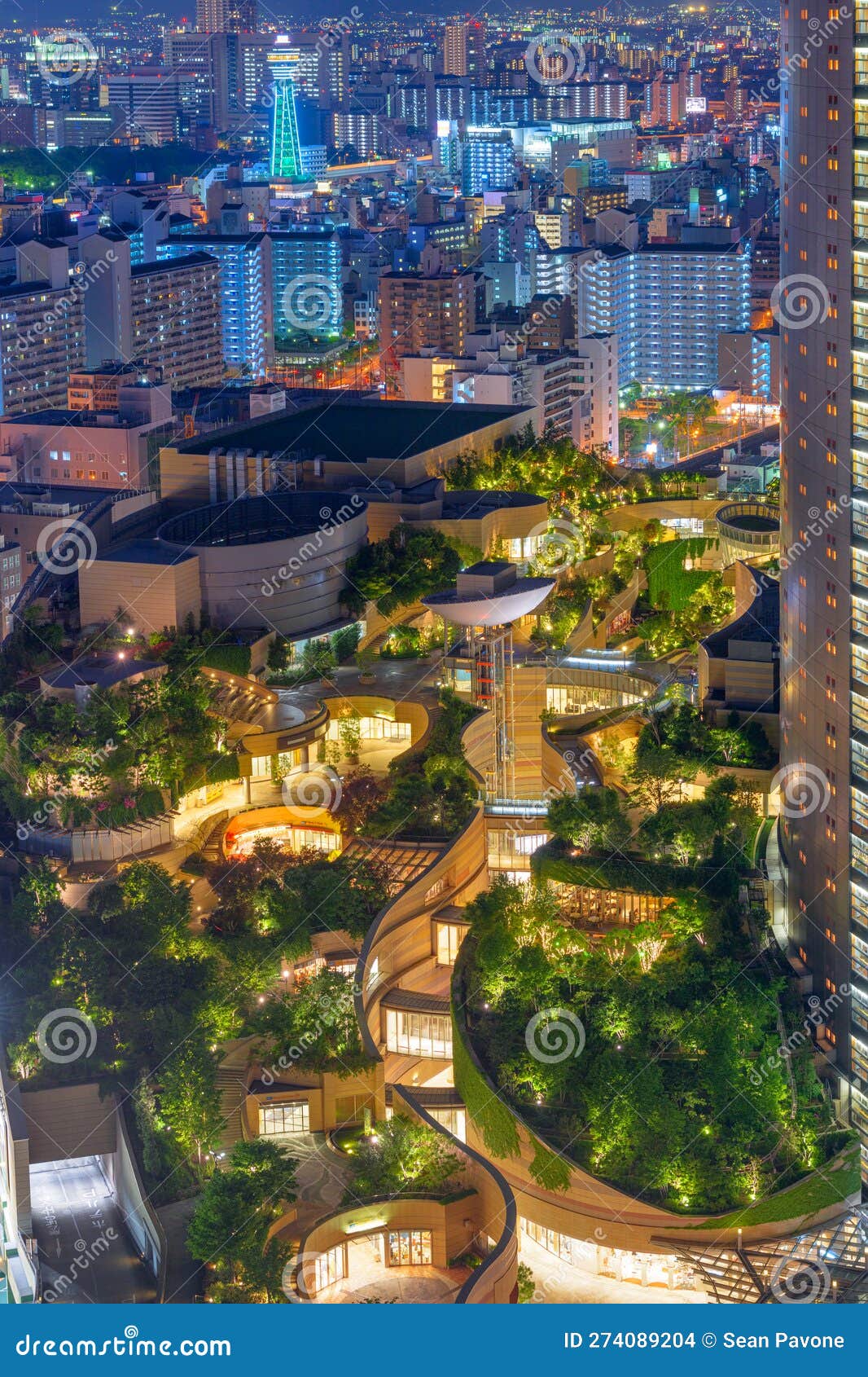 Namba Parks, Osaka, Japan editorial stock image. Image of futuristic ...