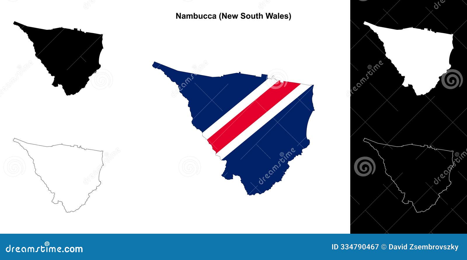 Nambucca outline map stock illustration. Illustration of template ...