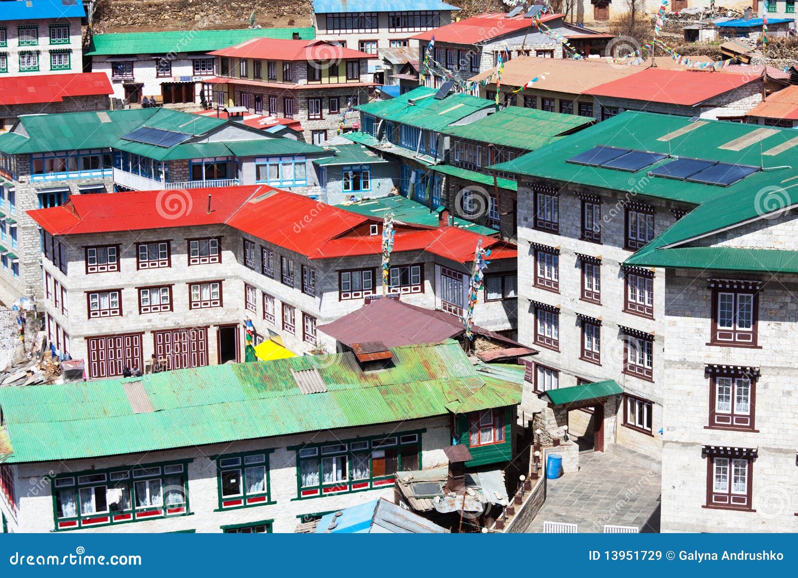 Namche Bazaar stock image. Image of patar, village, khumbu - 13951729