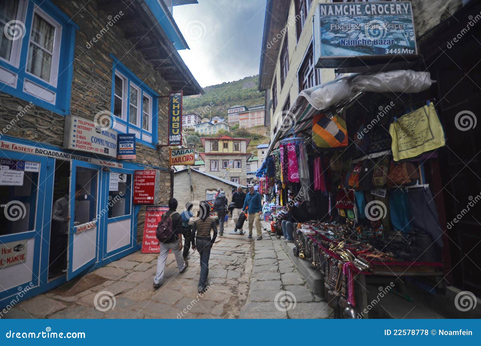 Namche Bazaar Village in Nepal Editorial Stock Photo - Image of ...