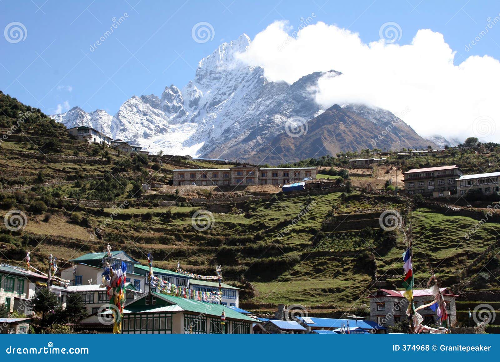 Namche Bazar - Nepal stock photo. Image of koshi, kala - 374968