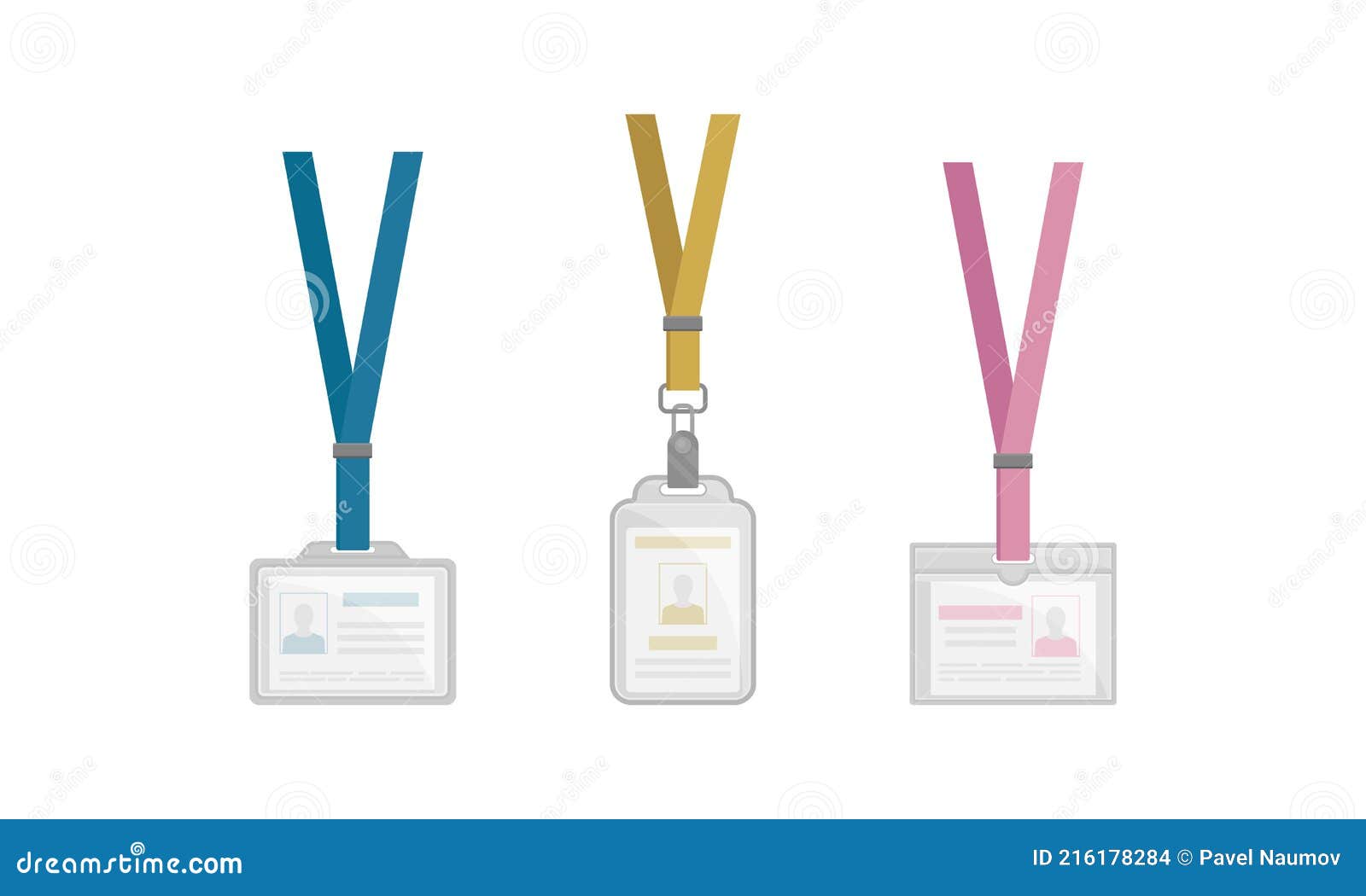 Name Badges or Name Tags Made of Lightweight Plastic with Lanyard for ...
