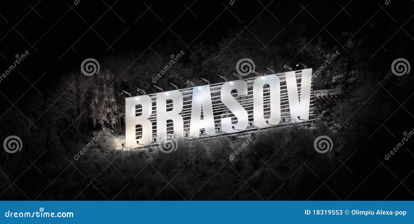 The Name of the Brasov City in Volumetric Letters Stock Image - Image ...