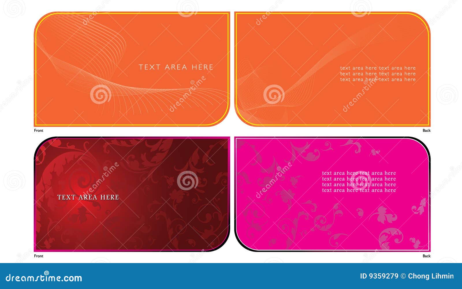 Name card 1-1 stock vector. Illustration of card, design - 9359279