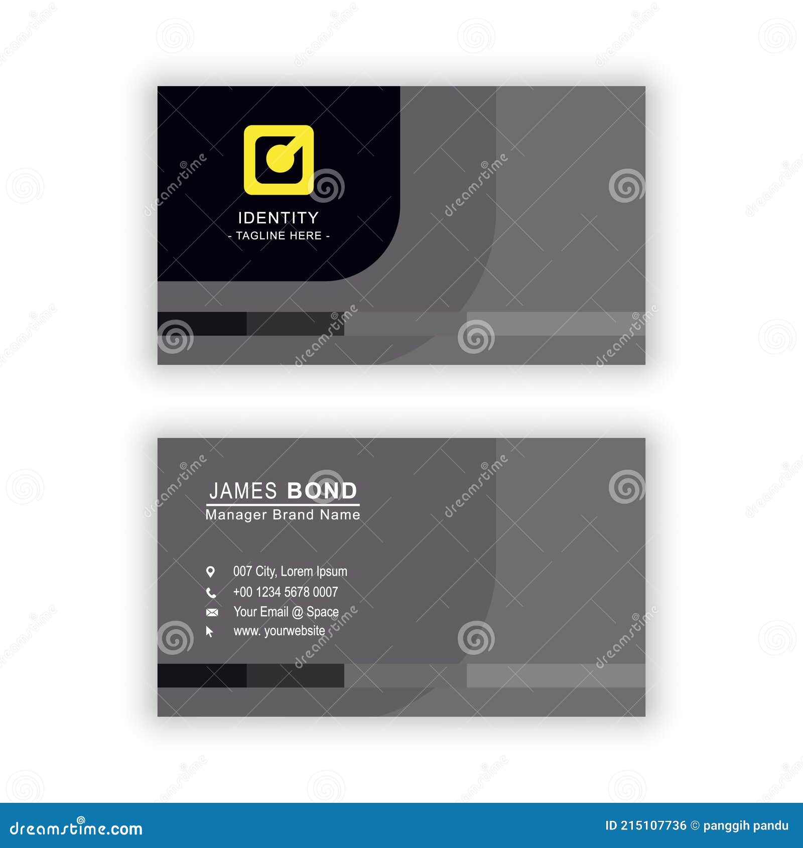 Name Card Design Full Vector Stock Vector - Illustration of bussines ...