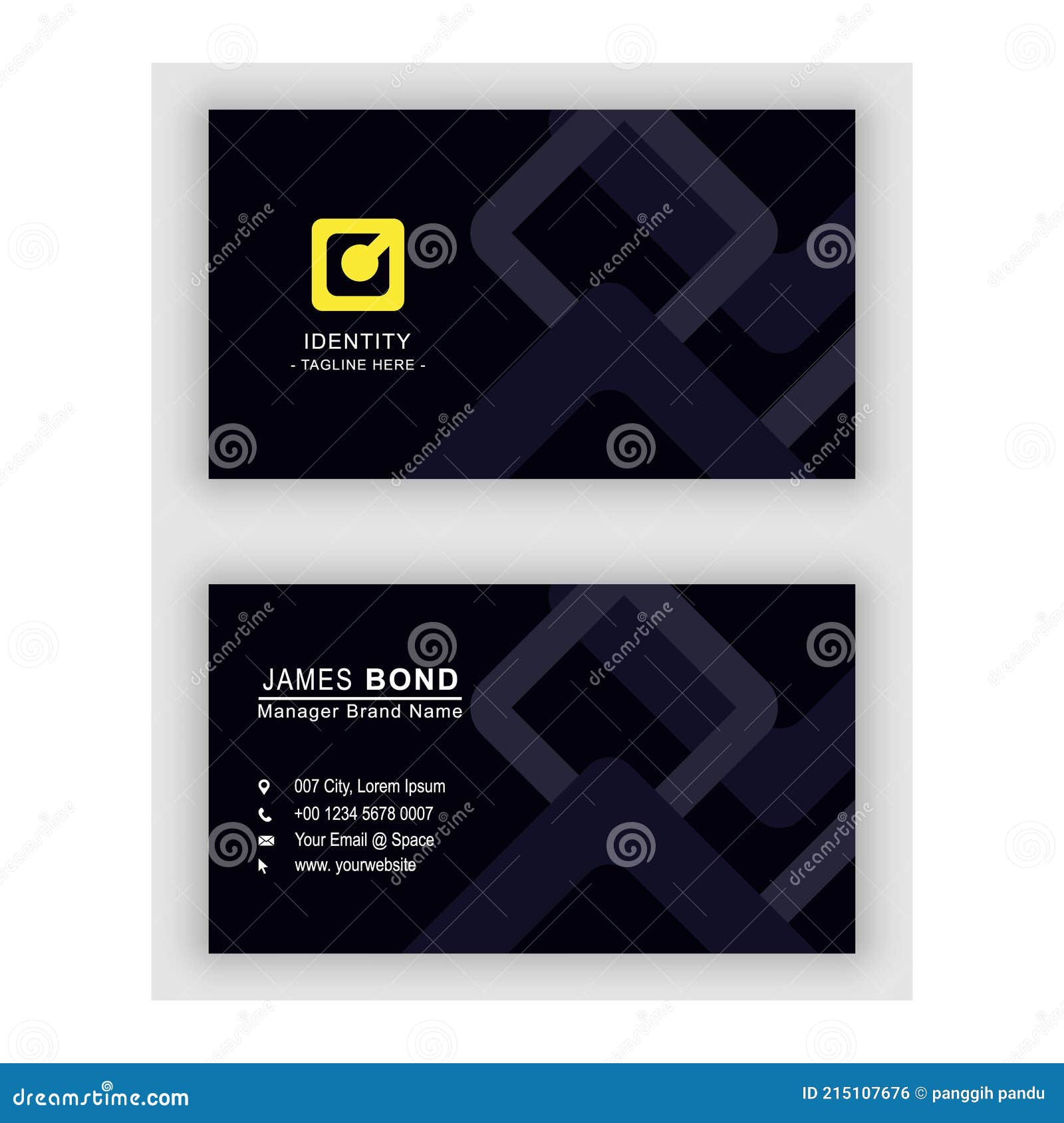 Name Card Design Full Vector Stock Vector - Illustration of bussines ...