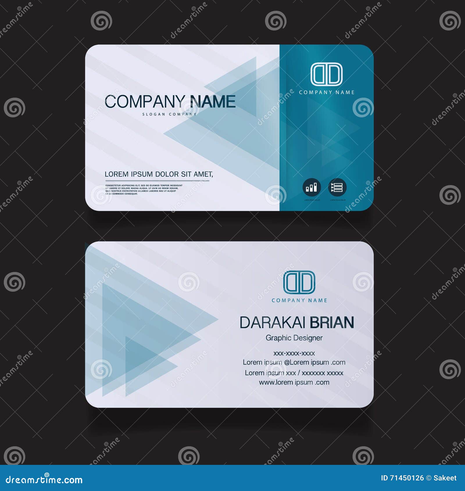 Name Card, Modern Simple Business Card Template. Stock Vector ...