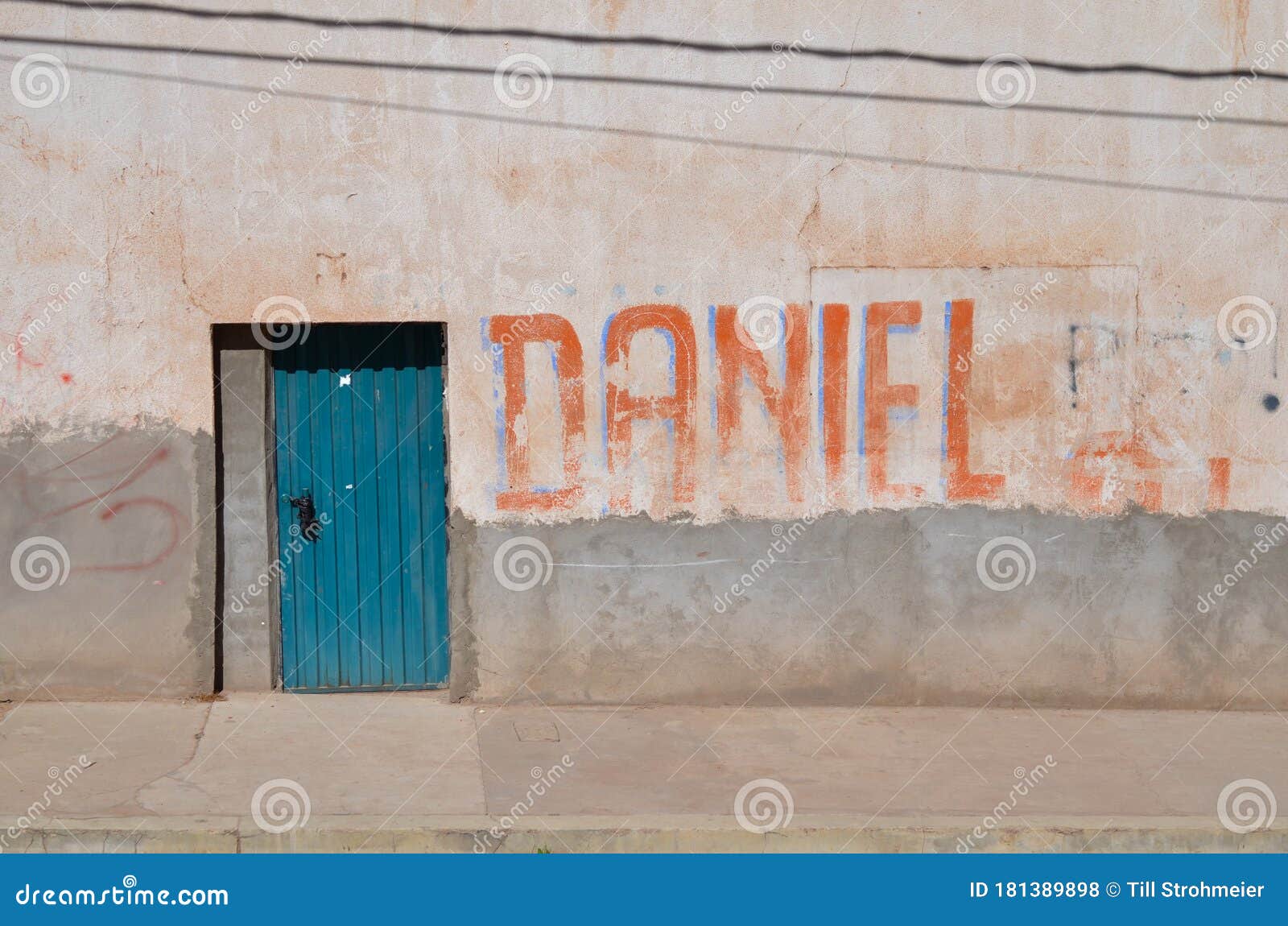 The Name Daniel As a Graffiti on a Wall in Bolivia Stock Photo - Image ...