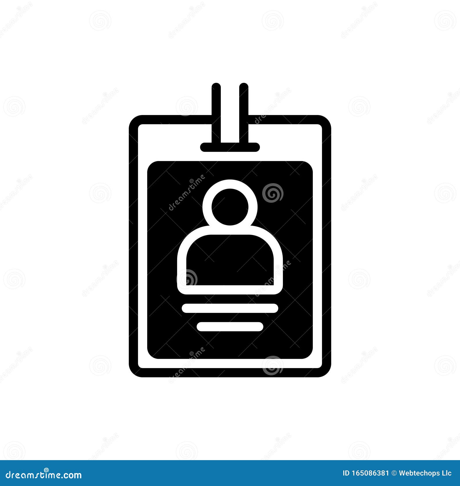 Black Solid Icon for Name, Moniker and Appellation Stock Vector ...