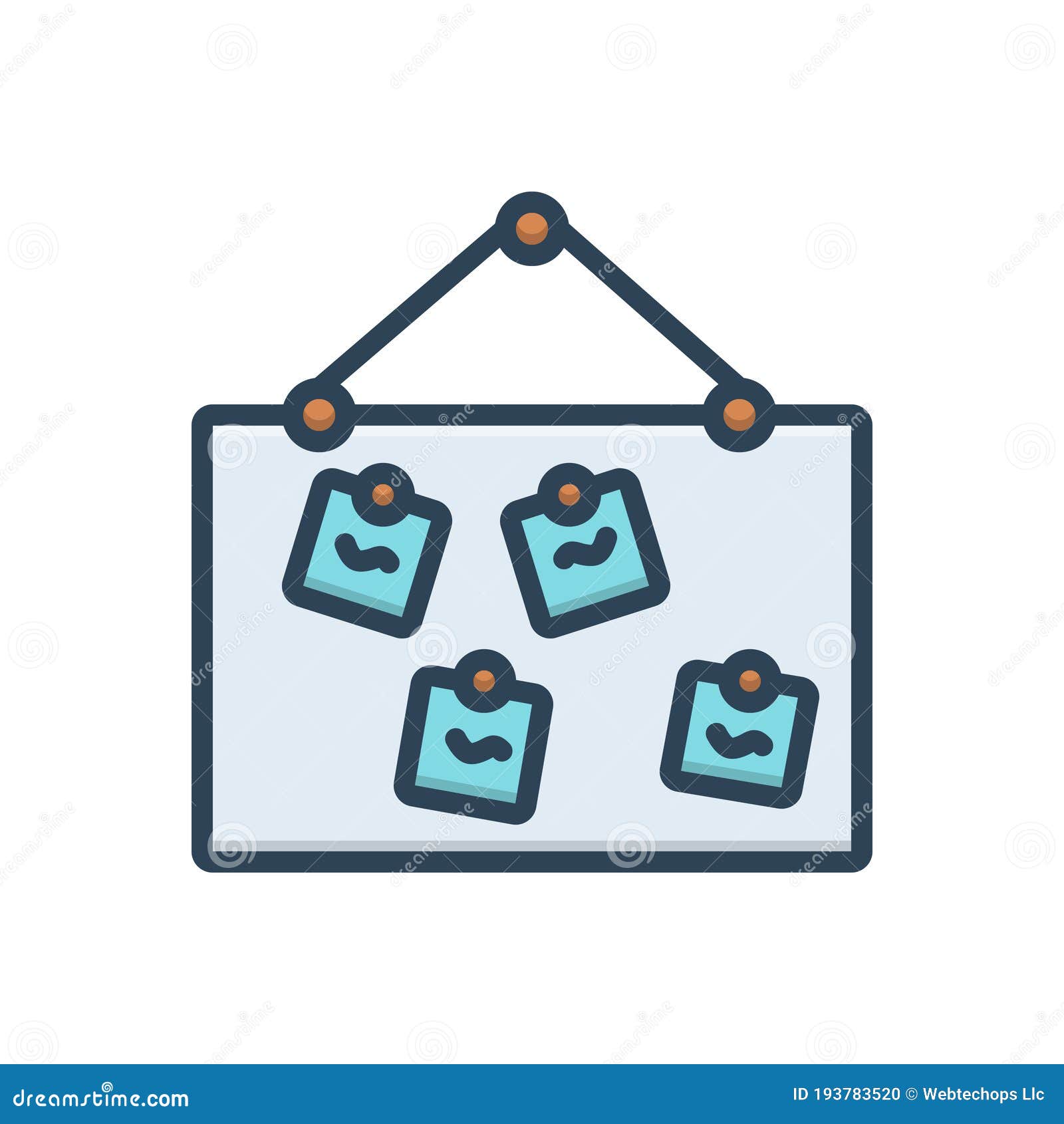 Color Illustration Icon for Name, Title and First Stock Illustration ...