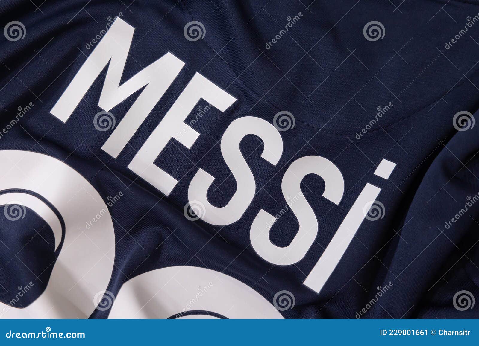 Name of Lionel Messi on PSG Paris Saint Germain Jersey Editorial Photo ...