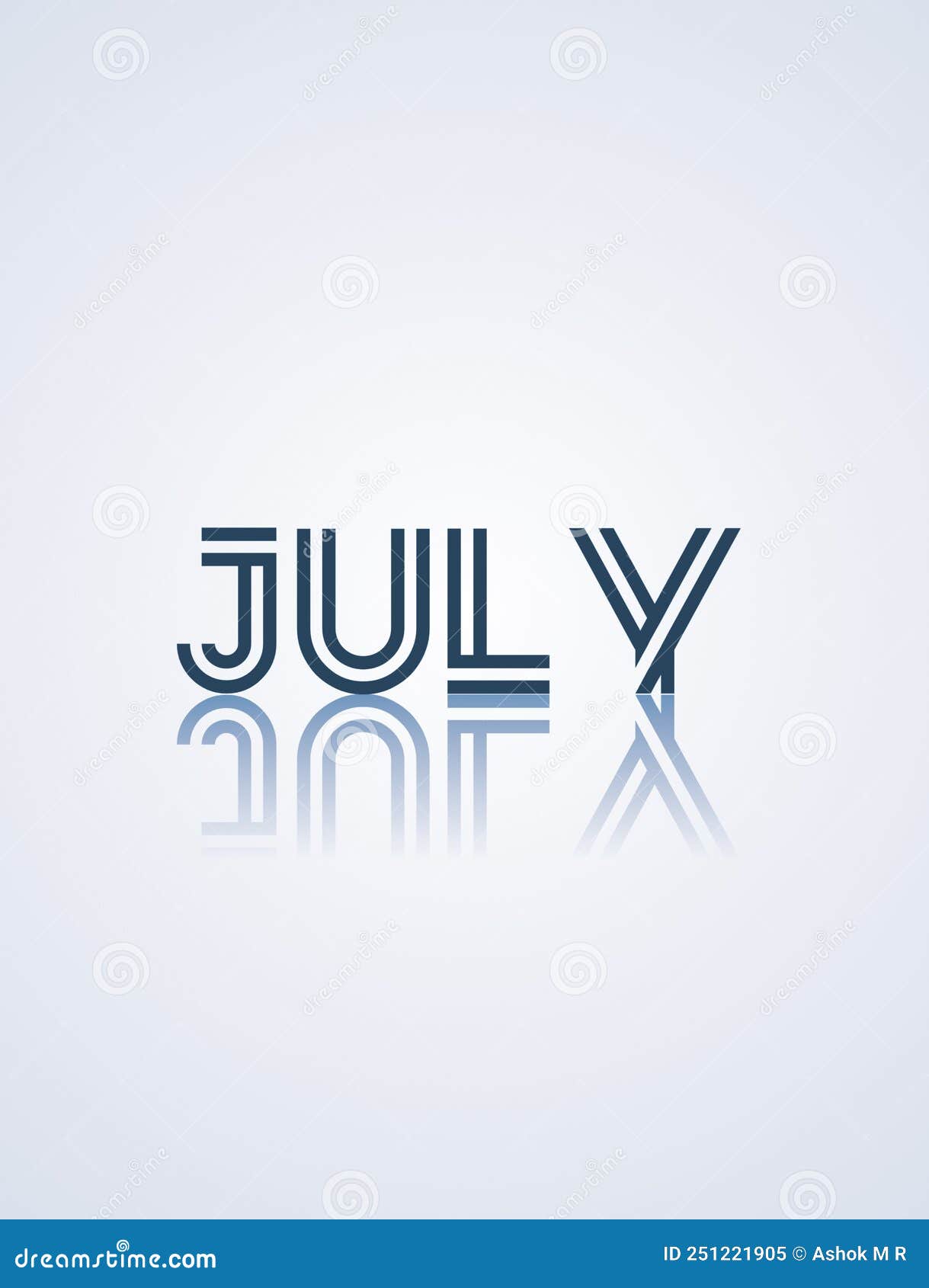 Name of the month of July stock illustration. Illustration of ...