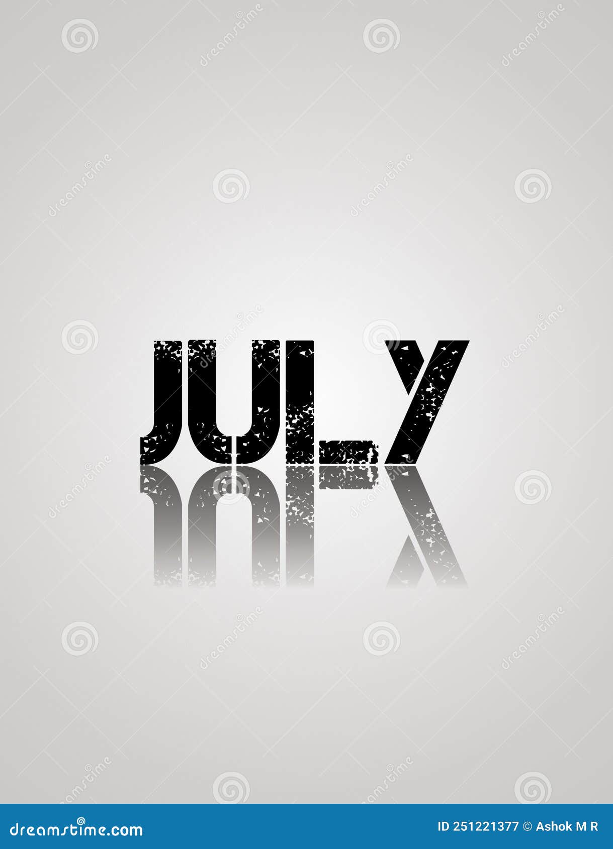 Name of the Month of JulyIn White Background Stock Illustration ...