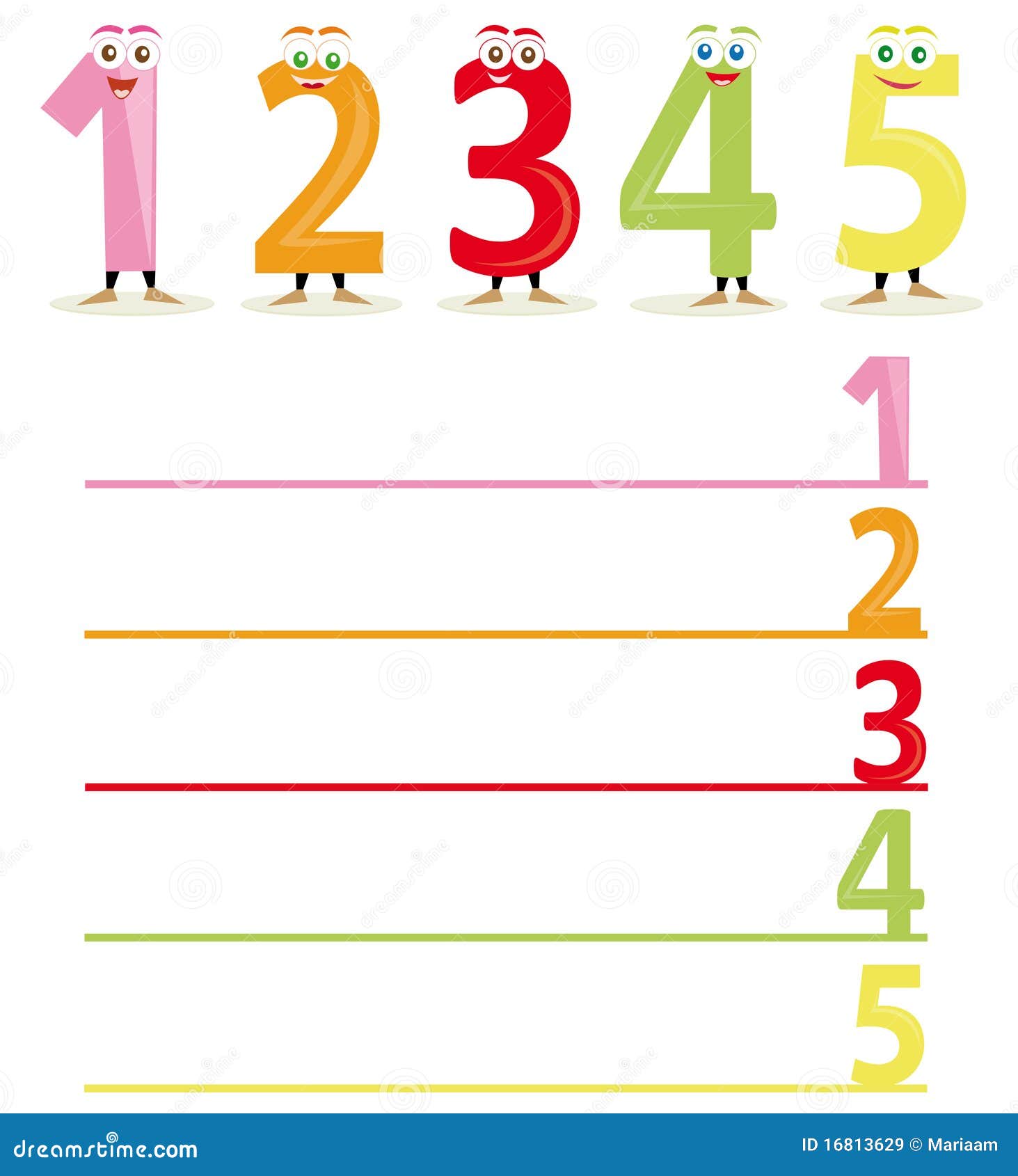 The Name of the Numbers, Part 1 Stock Illustration - Illustration of ...