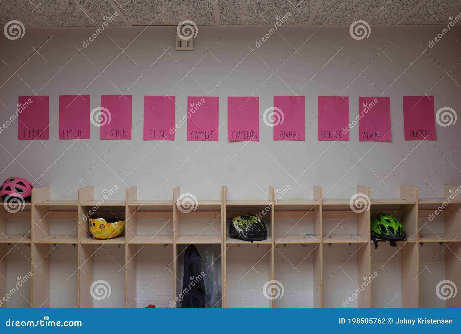 Name Signs by Students Lockers at a School Editorial Photography ...