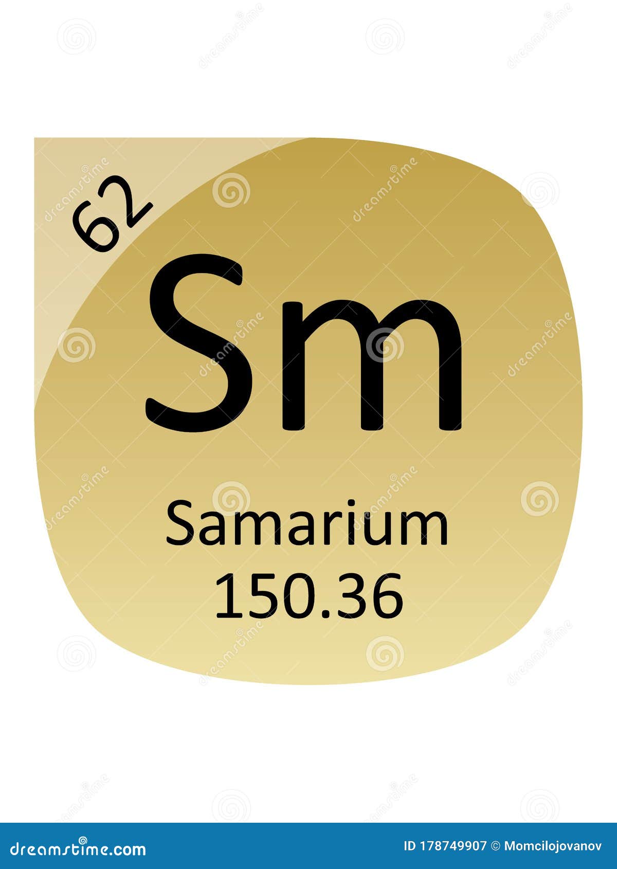 Round Periodic Table Element Symbol of Samarium Stock Vector ...