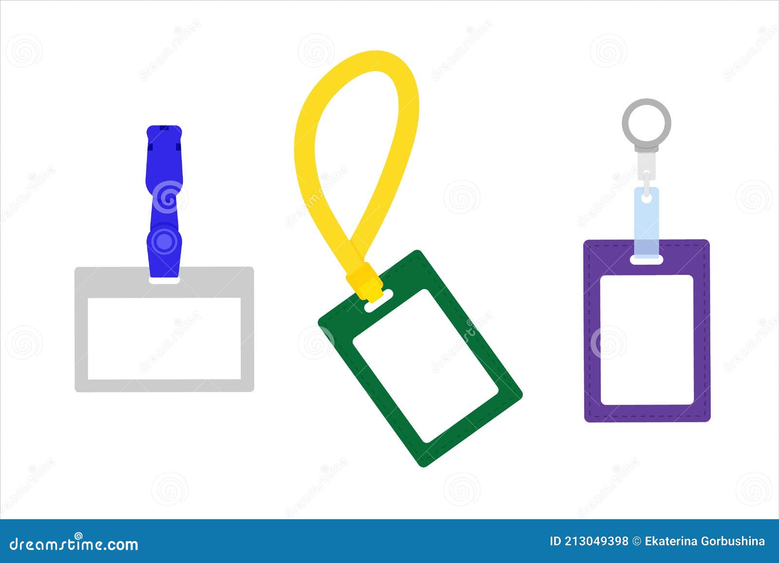 Name Tag Badges in Different Colors Stock Vector - Illustration of clip ...