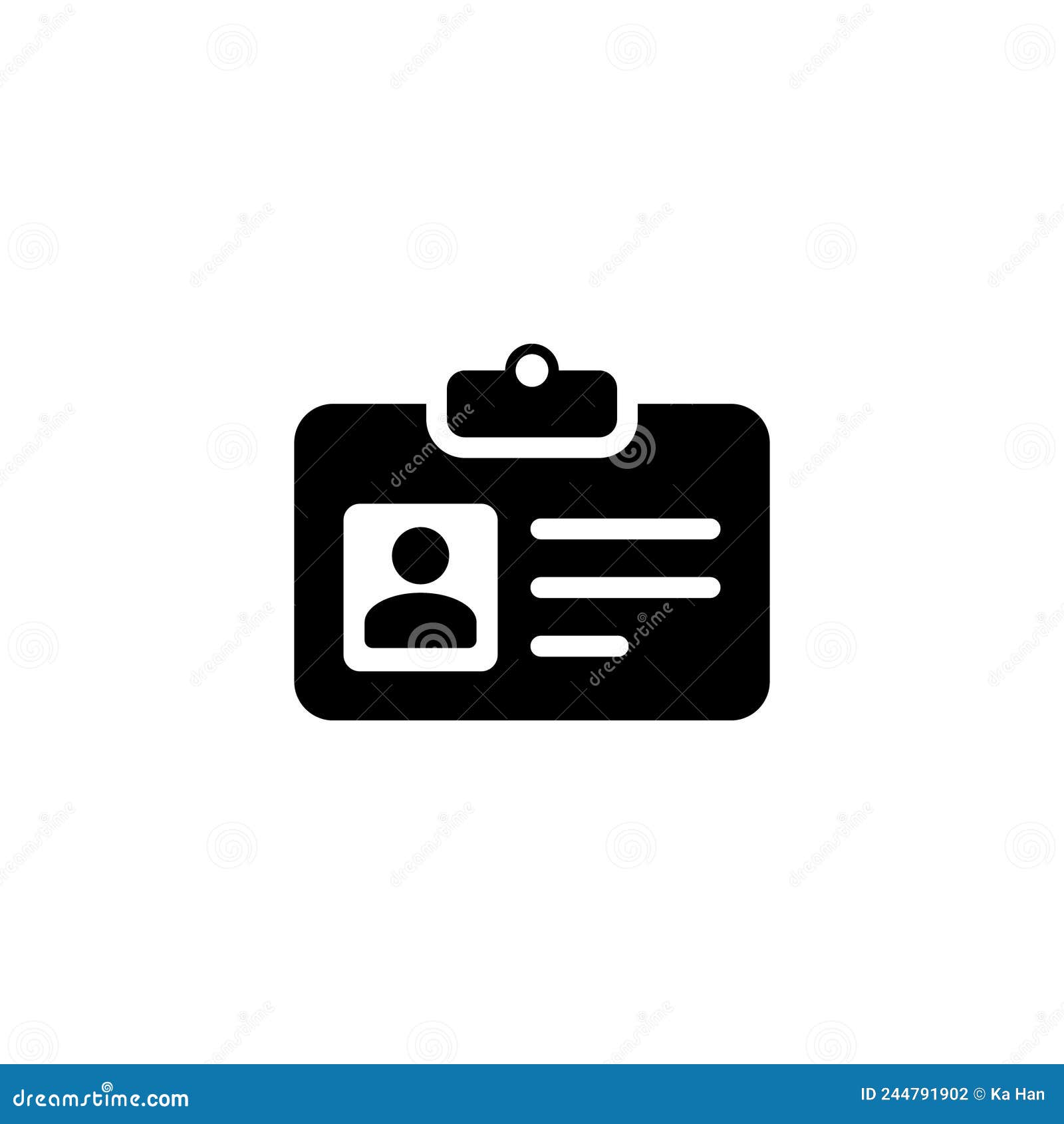 Name Tag, ID Card Icon Vector Isolated on White Background Stock Vector ...