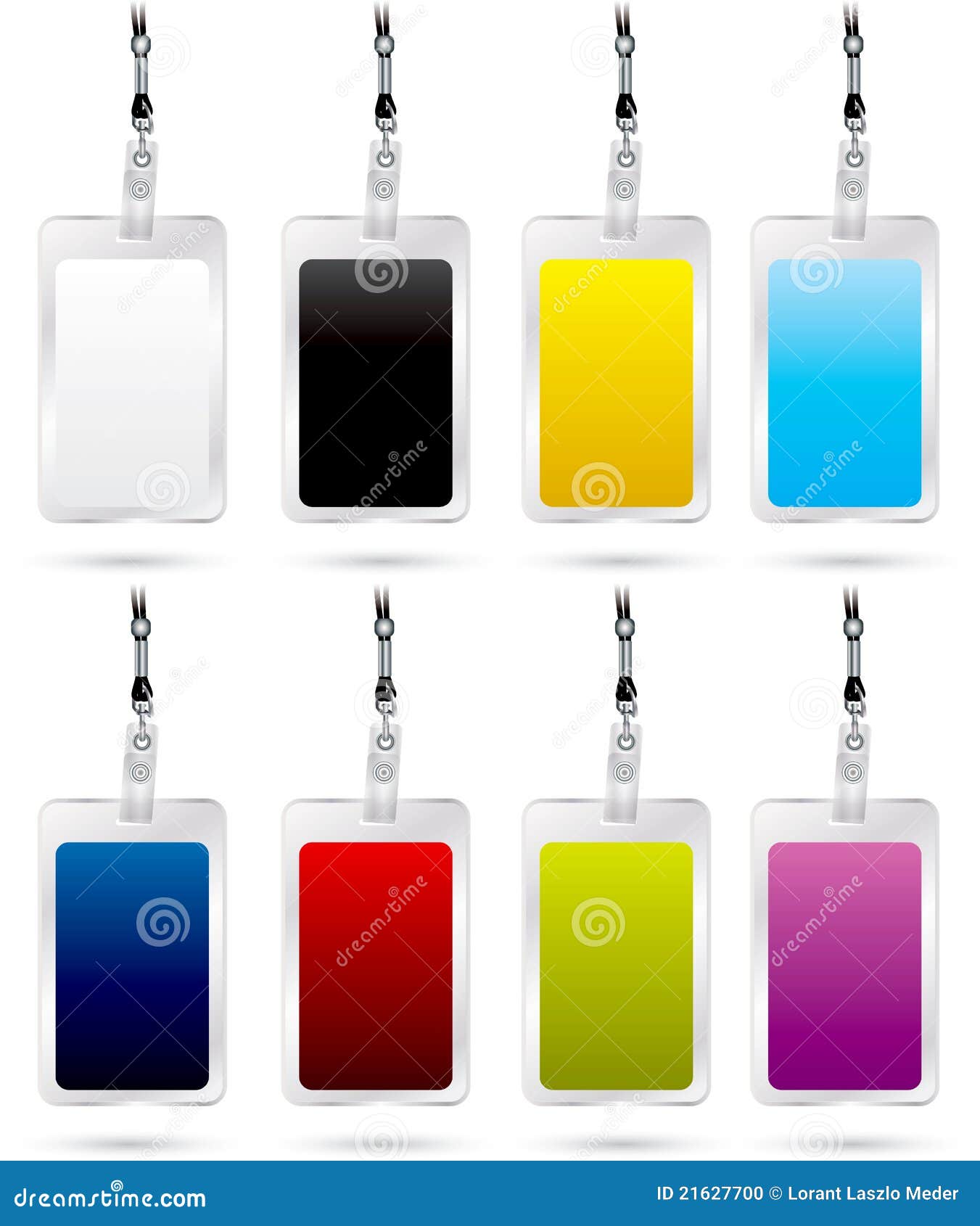 Name tag set stock vector. Illustration of plastic, green - 21627700