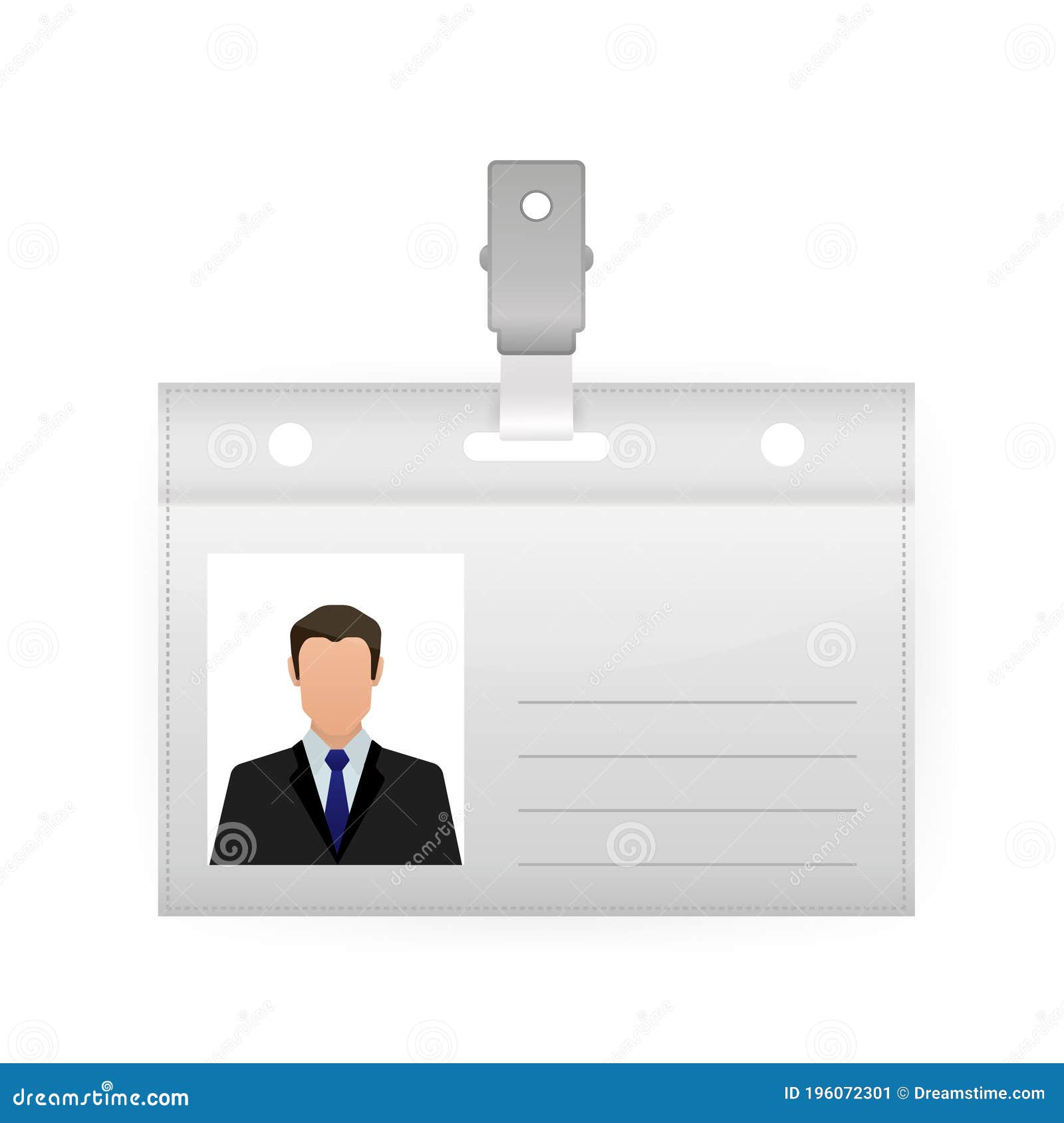 Name Tag Vector Illustration on White Background. Blank Template ...